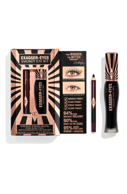 Charlotte Tilbury Exagger-eyes Smokey Eye Kit Set $51 Value