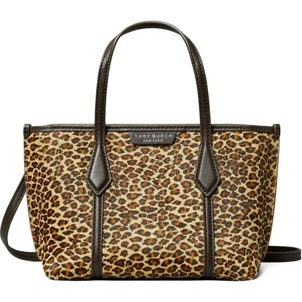 Tory Burch Mini Perry Leopard Genuine Calf Hair Tote