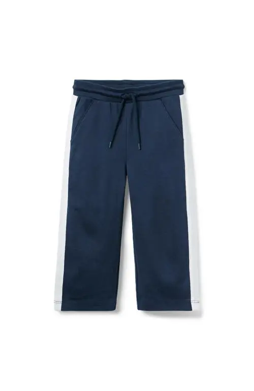 Janie And Jack Stripe Wide Leg Ponte Pant