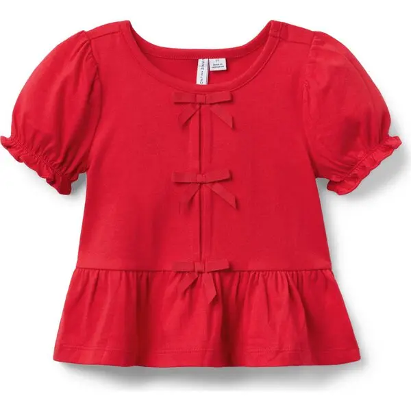 Janie And Jack Bow Peplum Top