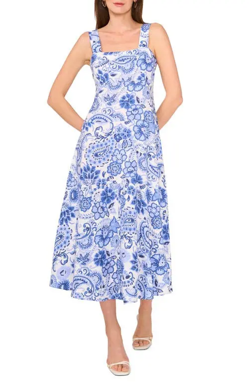 Vince Camuto Print Tiered Maxi Dress