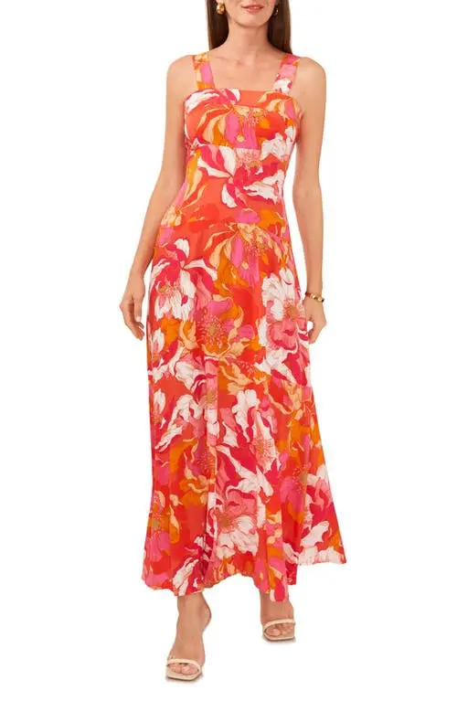 Vince Camuto Print Tiered Maxi Dress