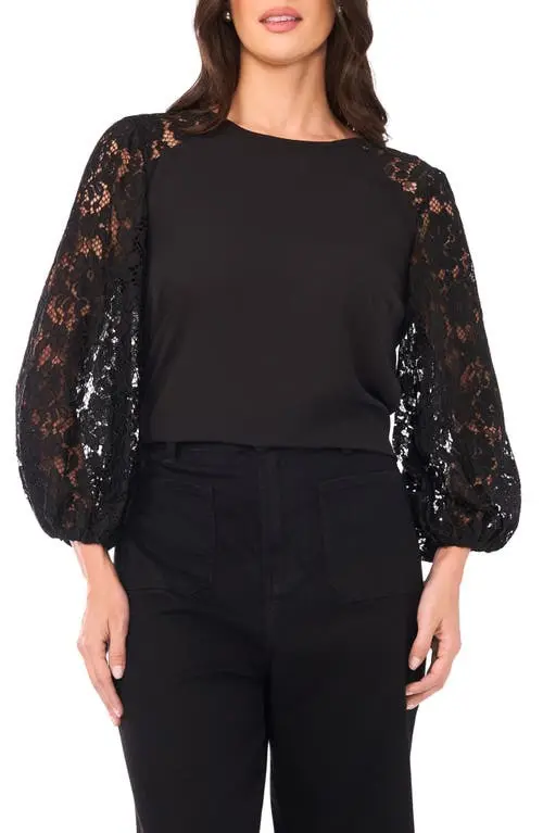Vince Camuto Lace Sleeve Top