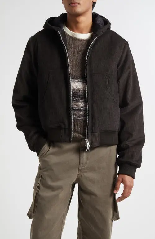 Our Legacy Bank Corded Twill Hooded Bomber Jacket