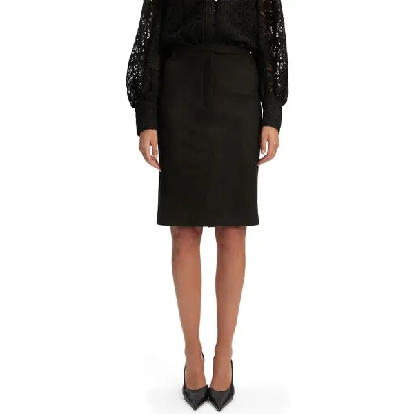 Bardot Faux Suede Pencil Skirt