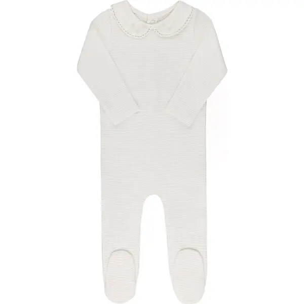 ELY'S & CO. Ribbed Embroidered Collar Collectionfootie
