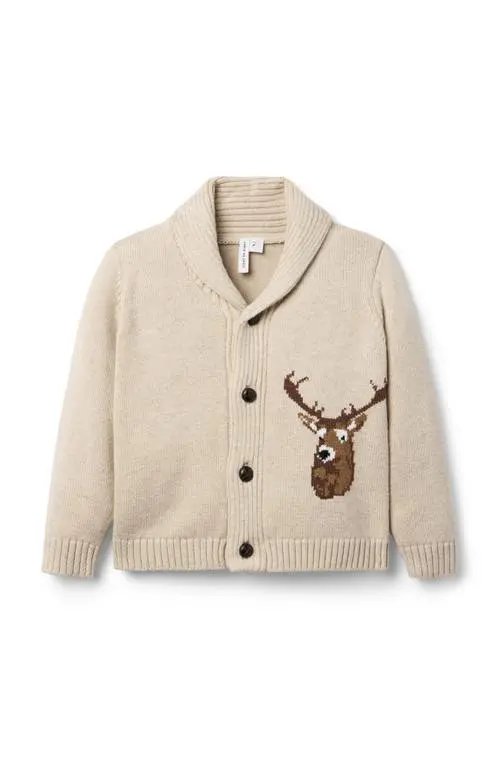 Janie And Jack Deer Shawl Cardigan