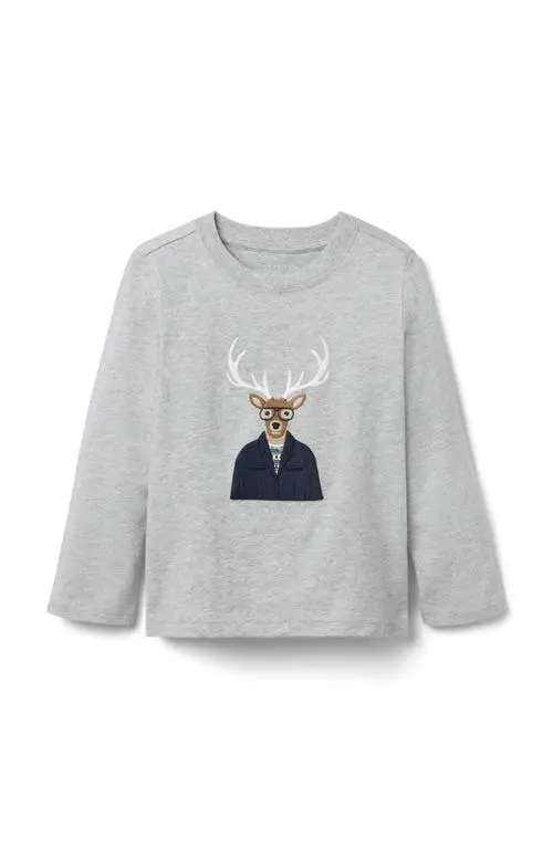 Janie And Jack Dapper Deer Tee