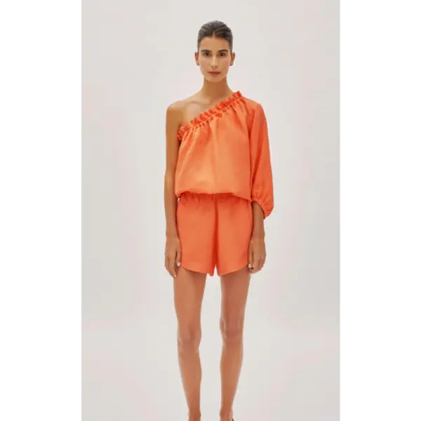 LABECA LONDON Capri One-sleeve Linen Top