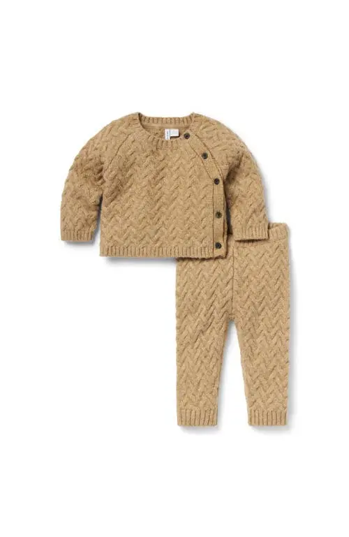 Janie And Jack Baby Herringbone Knit Matching Set