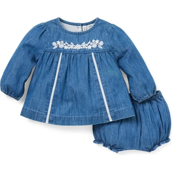 Janie And Jack The Embroidered Chambray Matching Baby Set