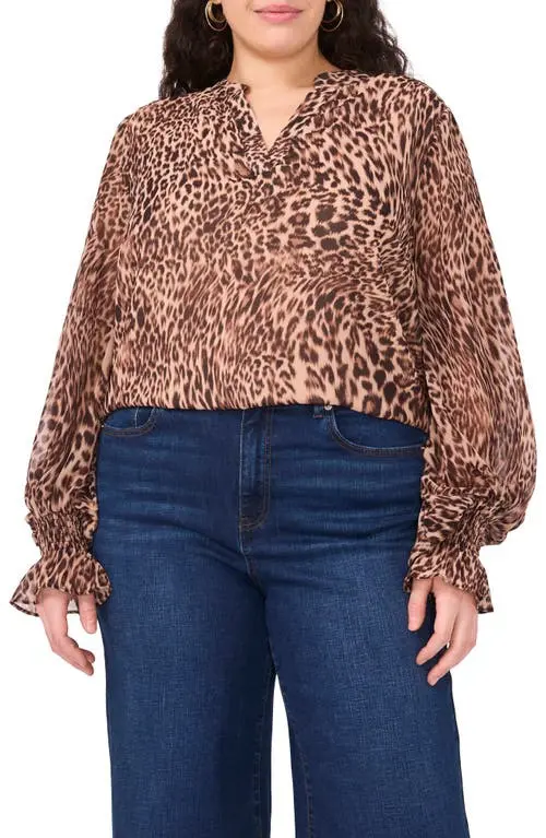 Vince Camuto V-neck Flare Cuff Top