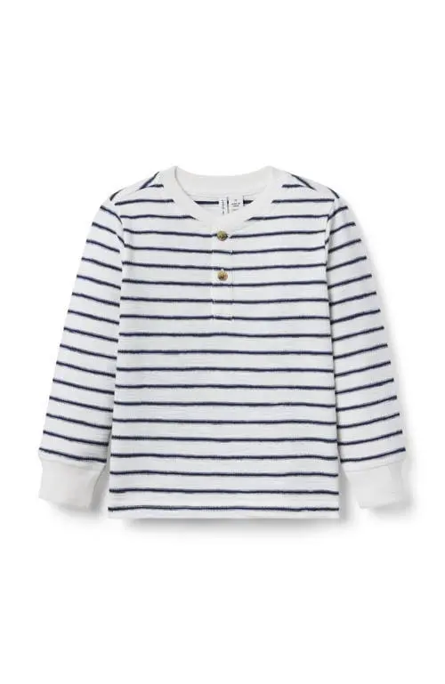 Janie And Jack Striped Henley Tee