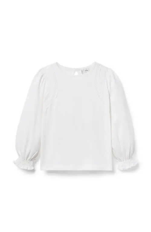 Janie And Jack Crochet Trim Top