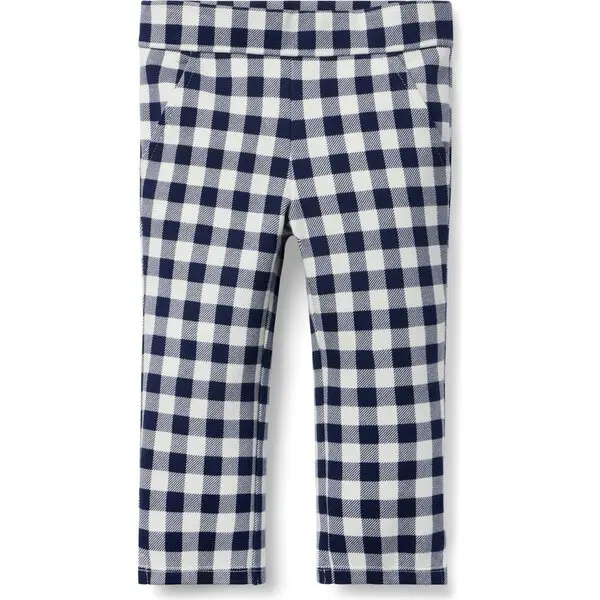 Janie And Jack Gingham Ponte Pant
