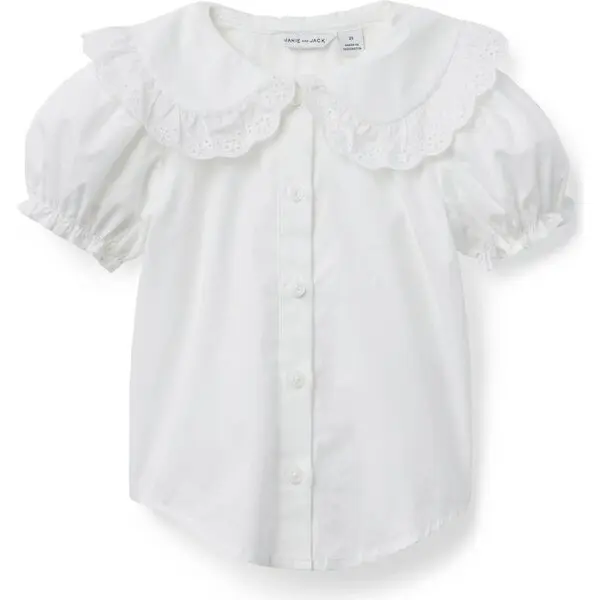 Janie And Jack Lace Trim Collar Top