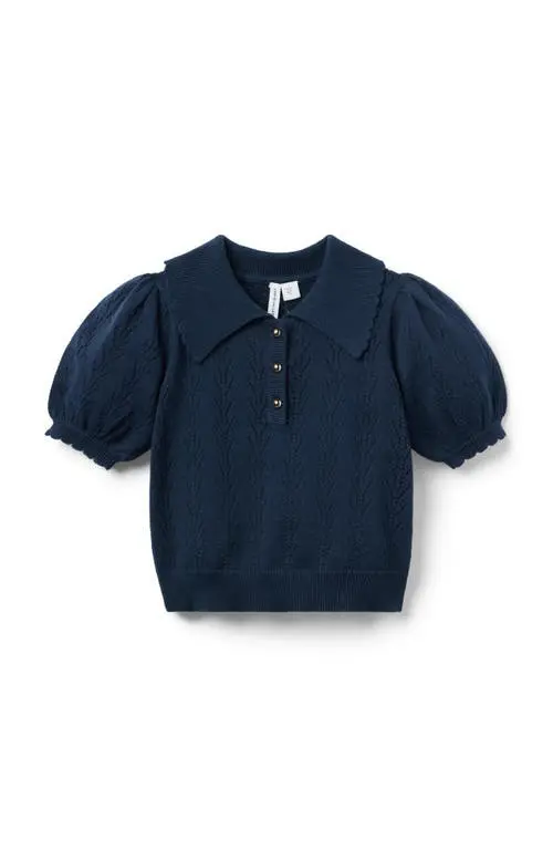 Janie And Jack Pointelle Sweater Polo