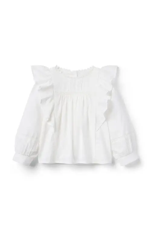 Janie And Jack Ruffle Pintuck Top