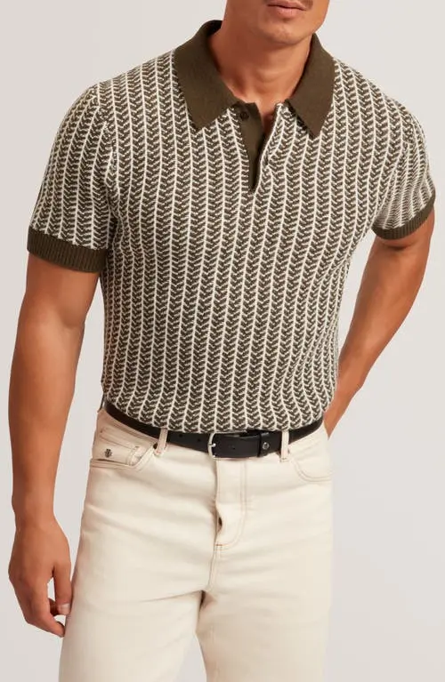 Ted Baker London Kolomer Textured Herringbone Polo