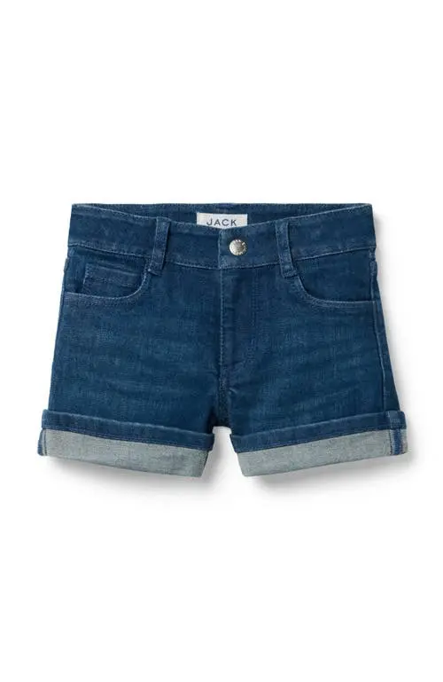 Janie And Jack Denim Cuffed Short In Medium Wash