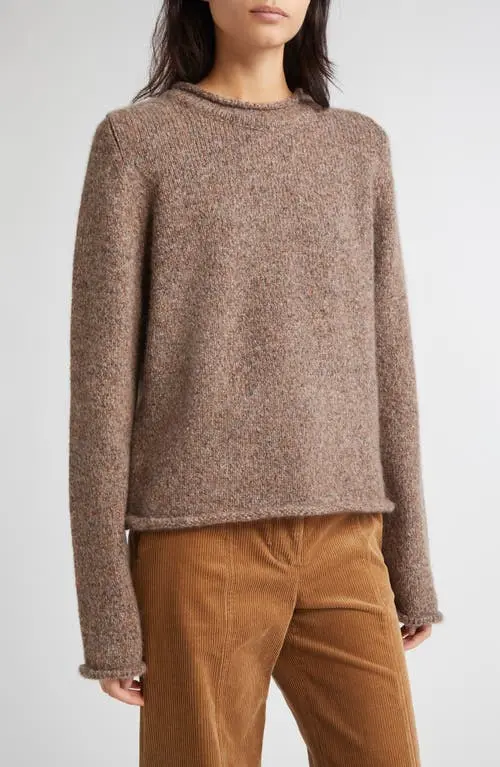Johnstons Of Elgin Brushed Cashmere & Silk Crewneck Sweater