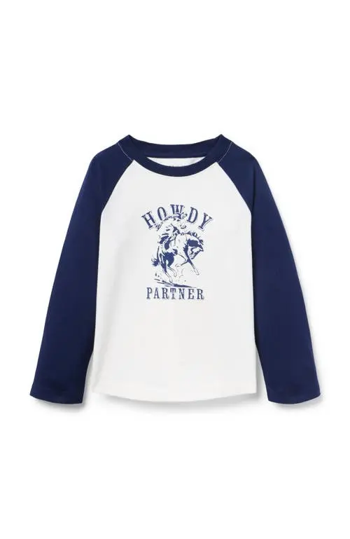 Janie And Jack Howdy Baseball Raglan Sleeve Tee