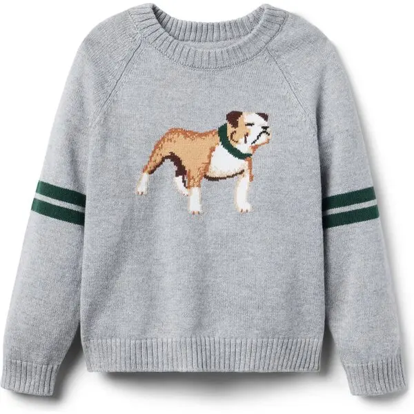 Janie And Jack Bulldog Striped Sweater