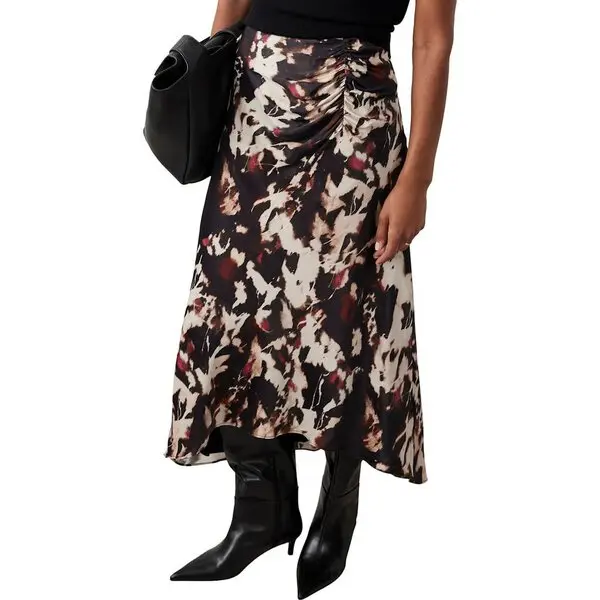 Mint Velvet Abstract Print Midi Skirt