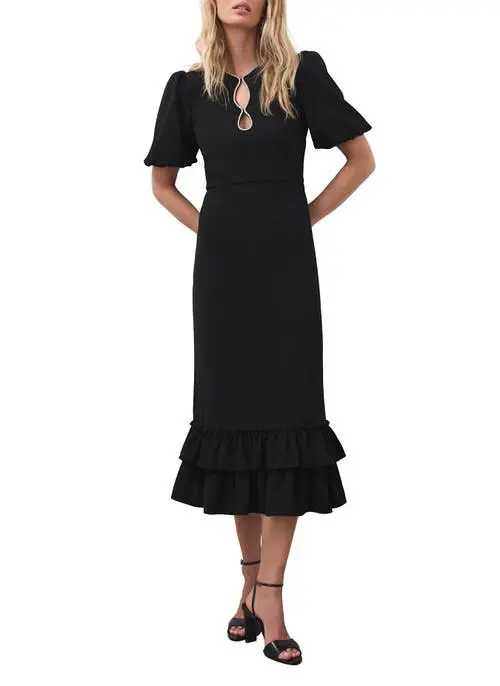 Mint Velvet Diamante Trim Midi Dress