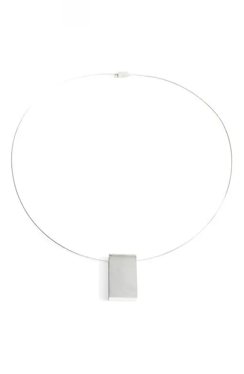 Mango Rigid Rectangular Pendant Necklace