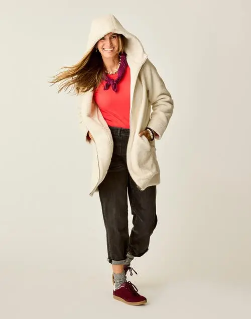 Carve Designs Indy Boucle Fleece Jacket - Birch