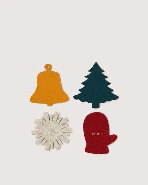 GRAF LANTZ Merino Wool Pumpkin Coaster 4 Pack