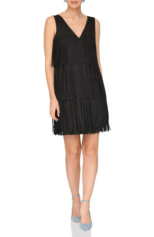 Avec Les Filles Faux Suede Fringe Minidress