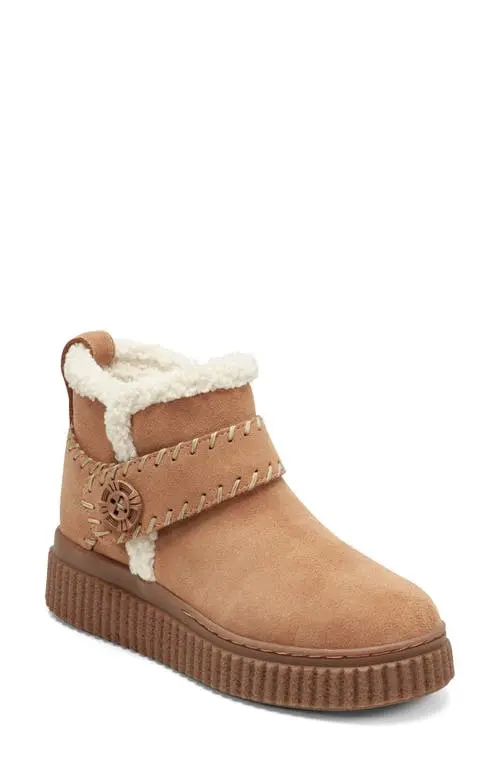 Easy Spirit Brendan Faux Fur Trim Bootie - Medium Brown