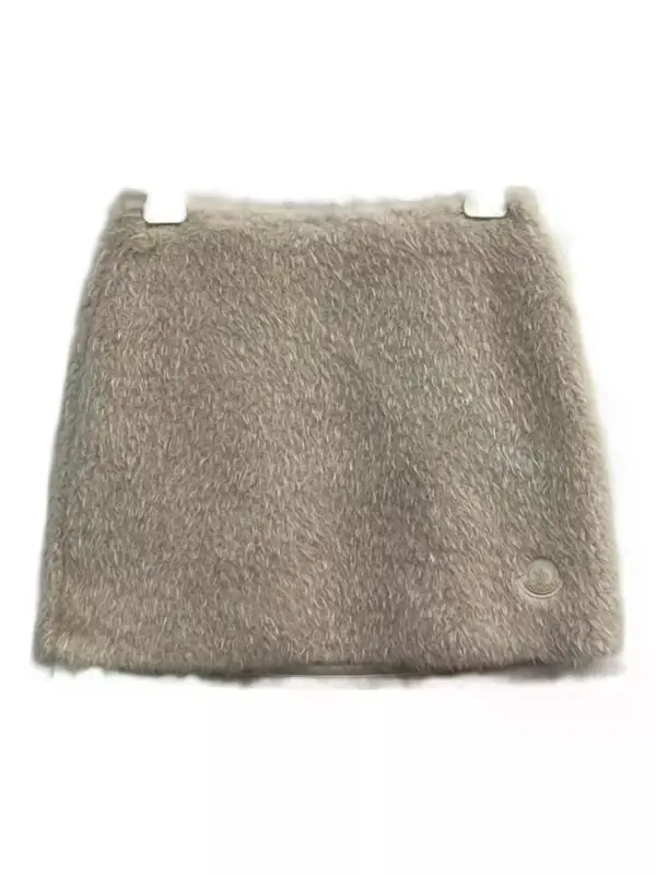 Moncler Fluffy Logo Patch Skirt