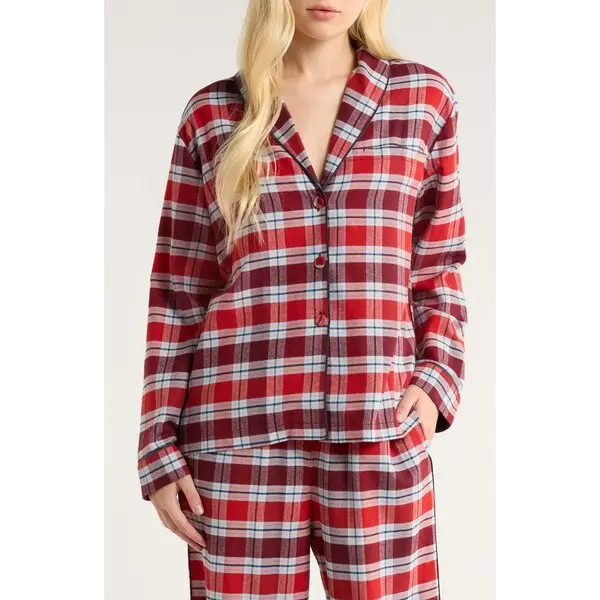 Lunya Brushed Flannel Pajama Top