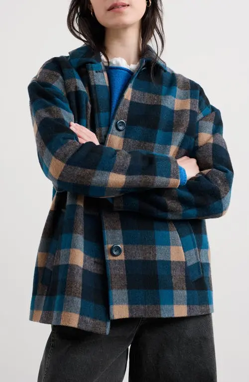 SEASALT CORNWALL Beamwind Check Cocoon Coat