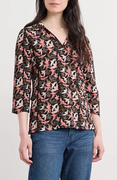 SEASALT CORNWALL Wavecreast Print Organic Cotton Top