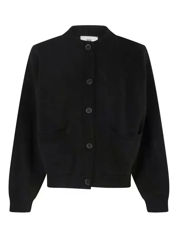 SOLOTRE Pocket Cardigan - Black