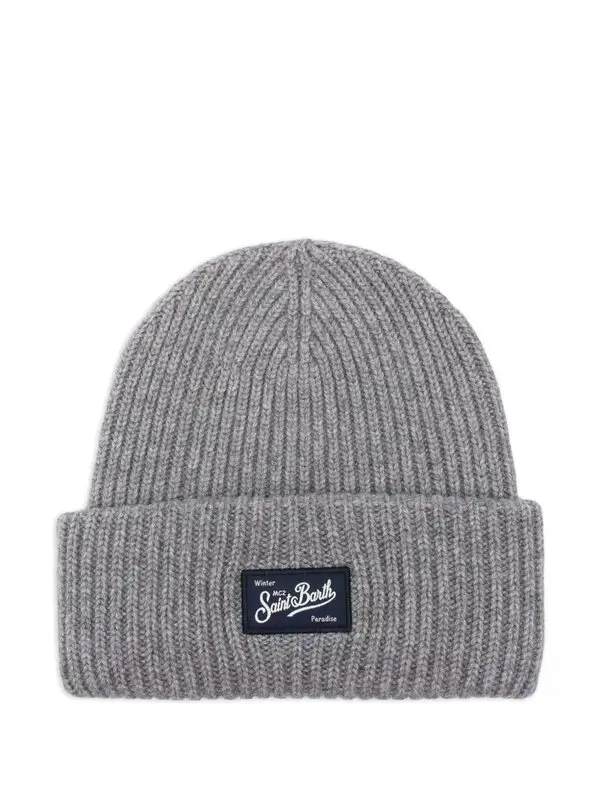 MC2 SAINT BARTH Logo-appliqué Ribbed Beanie