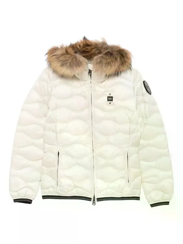 BLAUER. Logo-appliqué Hooded Puffer Jacket