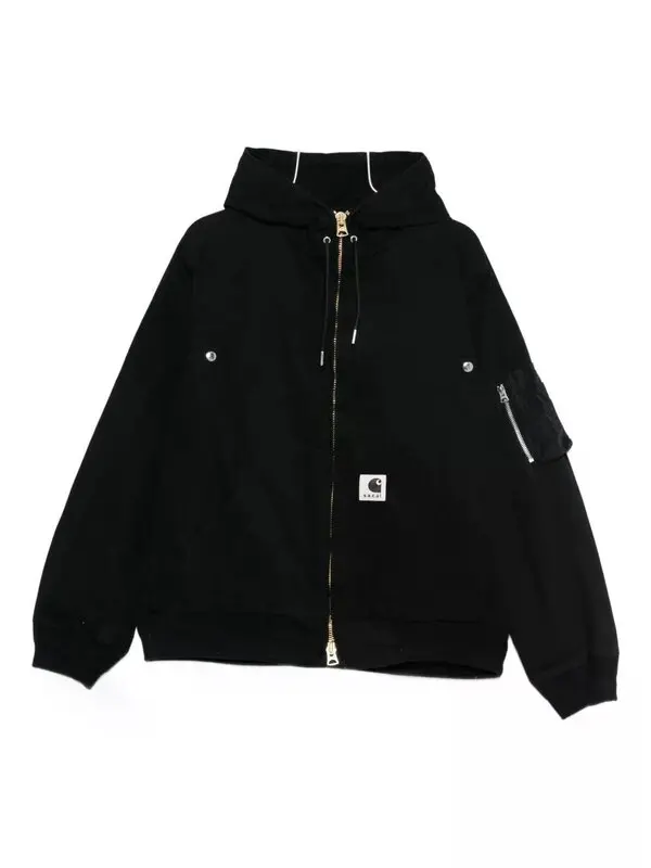 Sacai Zip-up Hooded Bomber Jacket