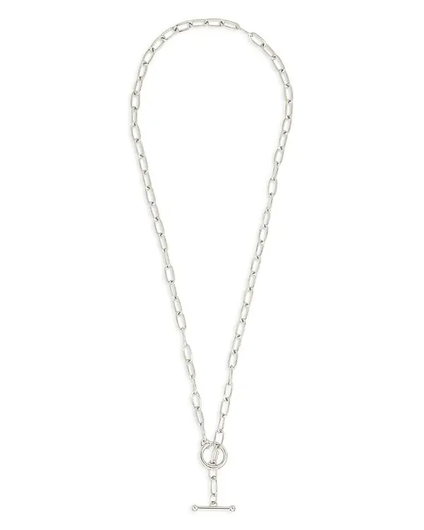 Sterling Forever Ledger Paperclip Chain Necklace, 16 - Silver