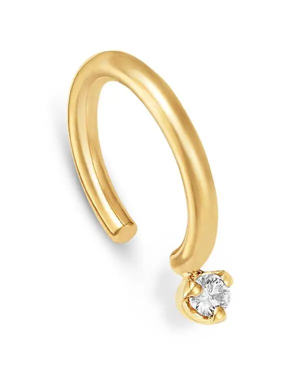 Zoe Chicco 14k Yellow Prong Diamonds Single Ear Cuff