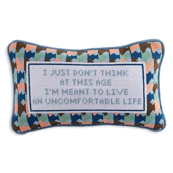 FURBISH Uncomfortable Life Needlepoint Pillow