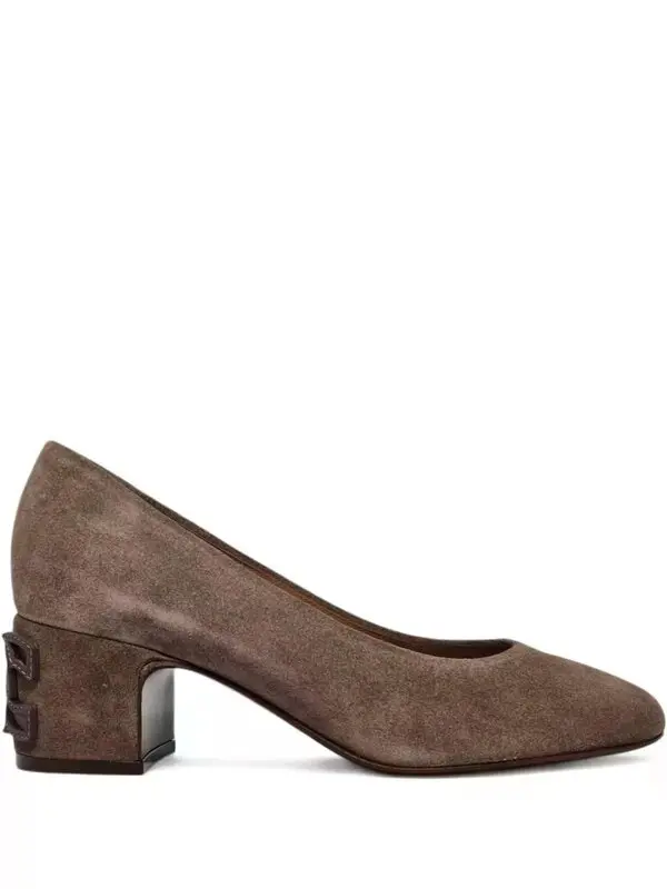 Casadei Cutout Block-heel Pumps
