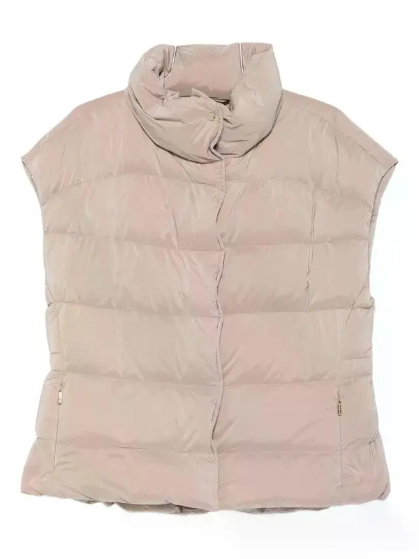 MOORER High-neck Cap-sleeves Jacket