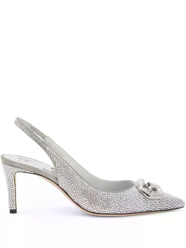 GIUSEPPE ZANOTTI Cyprienne 70mm Crystal Slingback Pumps