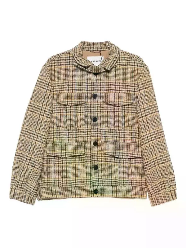AMARÁNTO Check-print Flap-pocket Coat