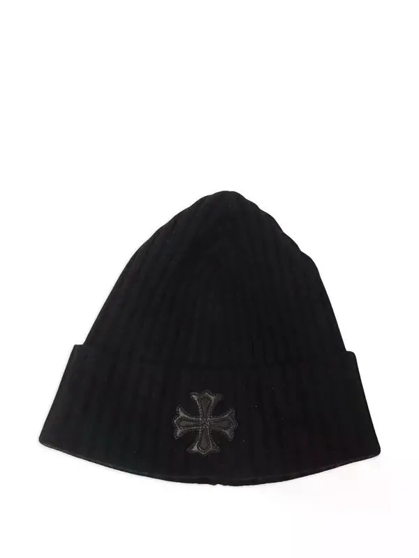 Chrome Hearts Leather-patch Beanie Hat